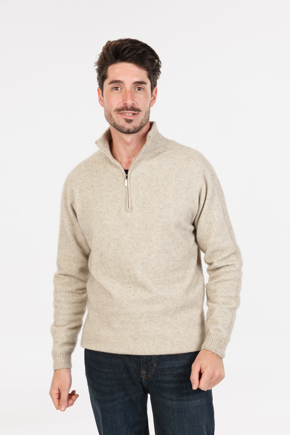LIGHTWEIGHT HALF ZIP SWEATER – Woolshed Gallery